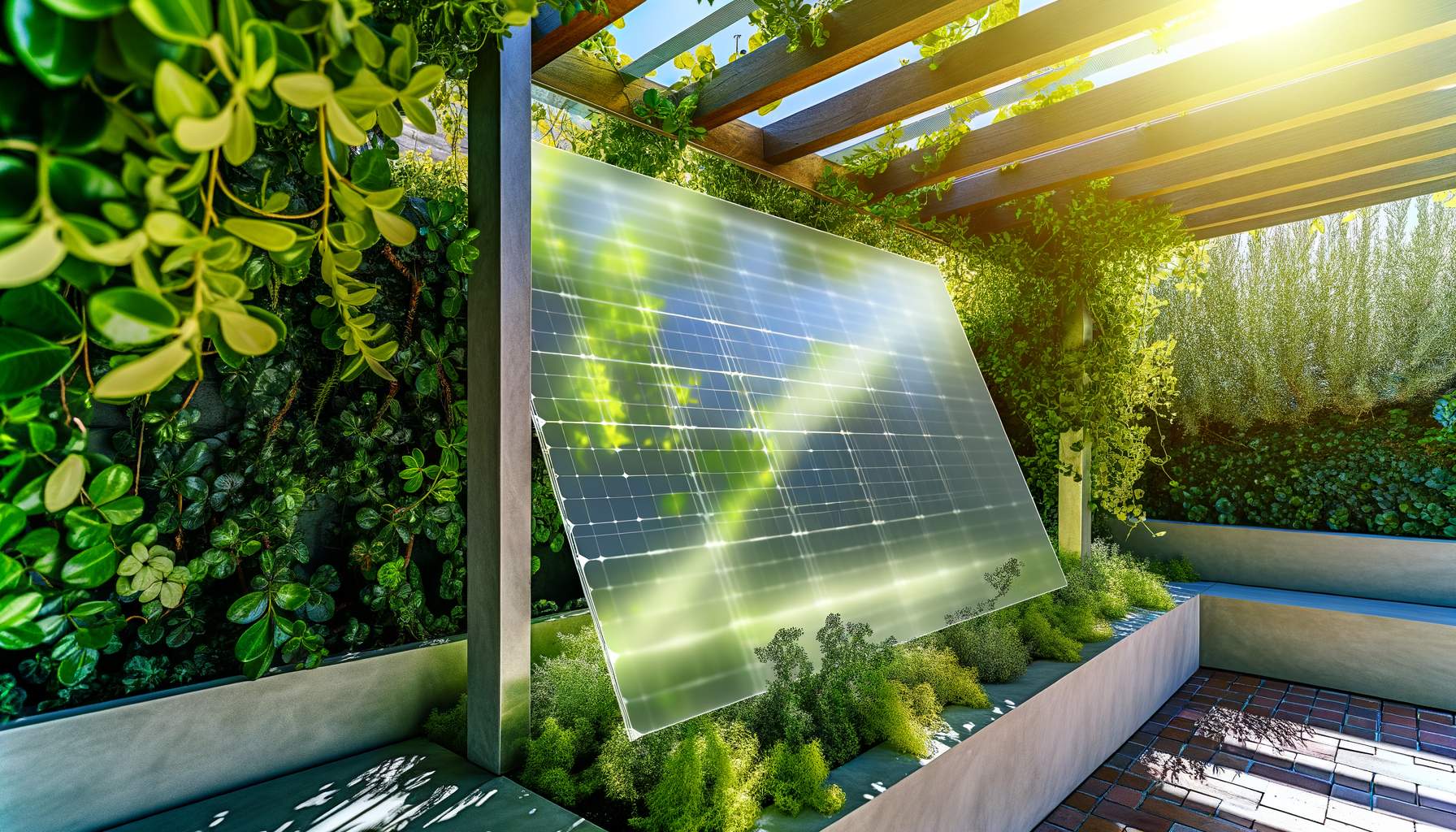 Panneau Solaire Transparent Pergola